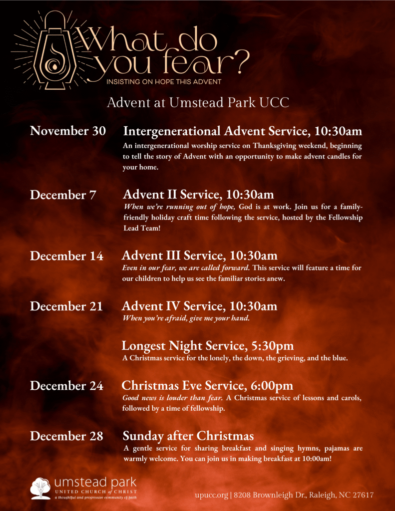 Advent Flyer - Umstead Park United Church of Christ